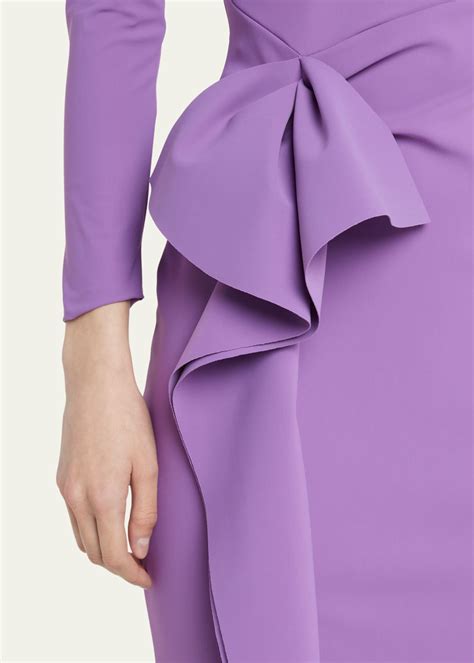 Chiara Boni La Petite Robe Tushana Off Shoulder Ruffle Midi Dress