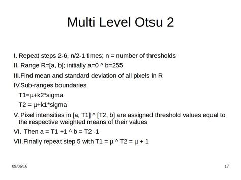 Multilevel Otsu Threshold Matlab Stack Overflow
