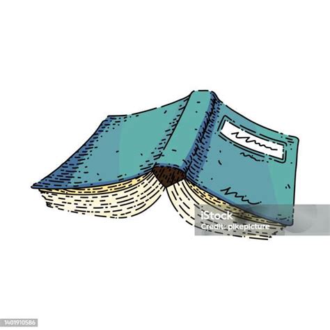 Buku Vektor Sketsa Terbuka Yang Digambar Tangan Ilustrasi Stok Unduh