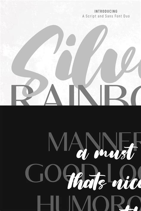 Silver Rainbow Script Sans Font Duo Masterbundles