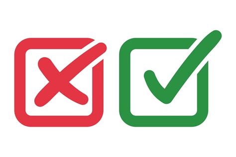 Check And Cross Flat Boxes 16284133 Vector Art At Vecteezy