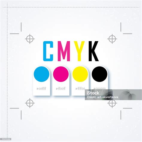Cmyk 색상 개념입니다 프린터 잉크 및 토너 활자 프린터의 공급자입니다 인쇄를 계속 3차원 형태에 대한 스톡 벡터 아트 및