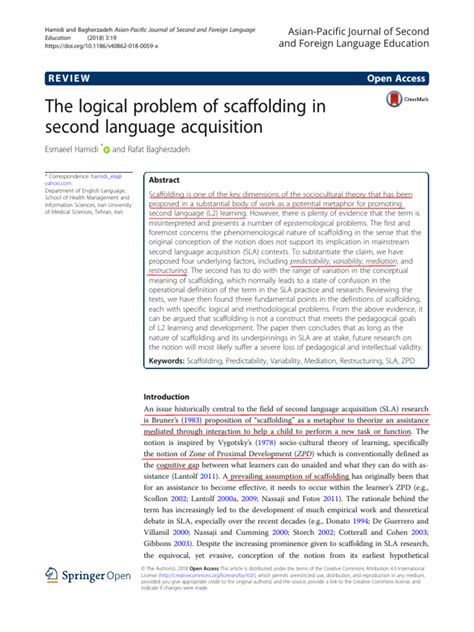 Bài 6 Scaffolding Pdf Second Language Acquisition Learning