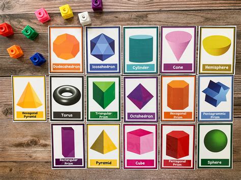 3d Shape Flashcards Shapes Flashcards Flashcards 3d S