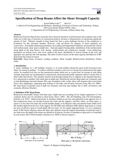 Shear Strength Of Reinforced And Prestressed Concrete Deep Beams The
