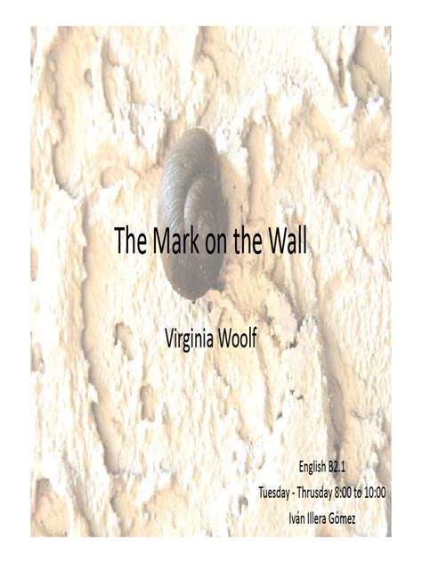 The Mark On The Wall Pdf Virginia Woolf