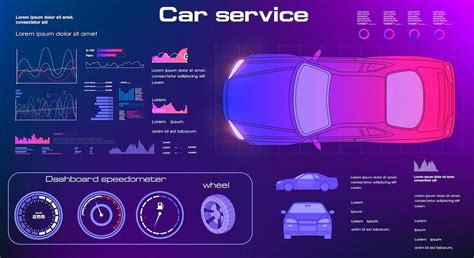 Premium Vector Futuristic Car Service Scanning And Auto Data Analysis Diagnostic Auto Concept