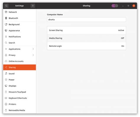 ubuntu screen sharing setting vnc alextech tips