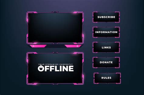 Décoration D interface D écran De Streaming Moderne Pour Les Filles
