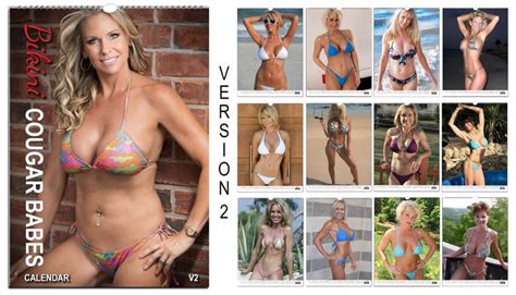 2025 6 Hot Sexy Bikini Cougar Babes Calendar Full Photo Personalised