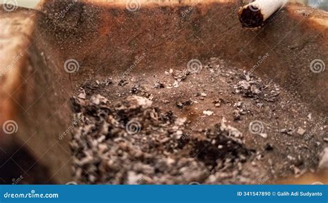 An Ashtray For The Ashes Left Over From Cigarette Butts Stock Photo