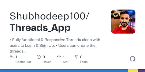 GitHub Shubhodeep100 Threads App