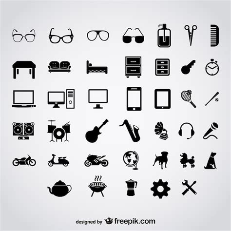 검은 실루엣의 대규모 수집 무료 벡터