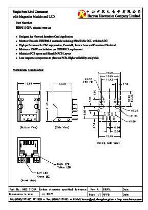 HR911105A Datasheet PDF ETC