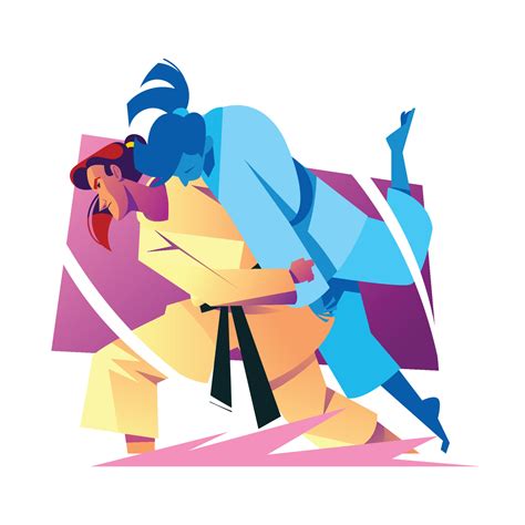 Female Jiu Jitsu Fighting 14908663 Vector Art At Vecteezy