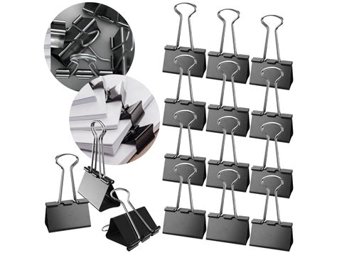 12x klips klipsy metalowe biurowe do papieru 25mm 12szt zestaw ...
