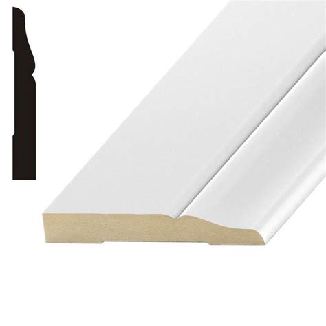 Builders Choice 711 1 2 In X 3−1 2 In Primed Mdf Baseboard Moulding