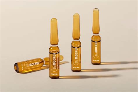 Premium Psd Vial Packaging Mockup Design