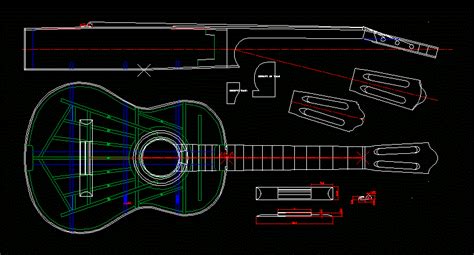 Guitar In Autocad Cad Library