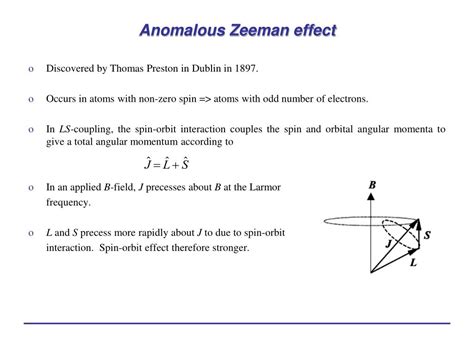 Ppt The Zeeman Effect Powerpoint Presentation Free Download Id1918739