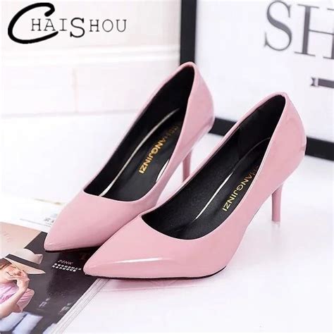 Pumps 2018 Spring Summer New Nude Color Pointed Womens Shoes Are Sexy