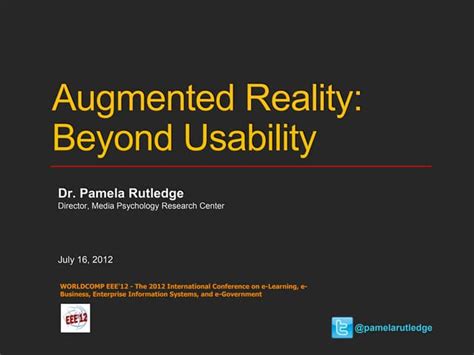 Augmented Reality Beyond Usability Ppt
