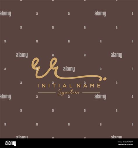 Rr Signature Logo Template Vector Stock Vector Image And Art Alamy
