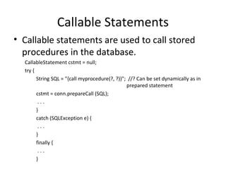 JDBC Connectivity Model PPT
