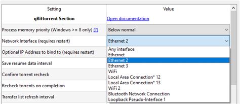 Bind To Network Interface Not Working Issue Qbittorrent Qbittorrent Github