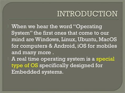 Real Time Operating System Rtos Embedded Systems Ppt Operating Systems Computer