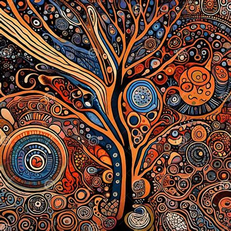 Beautiful Intricate Abstract Pattern Background Ai Generated Image Stock Illustration