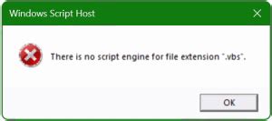 There Is No Script Engine For File Extension Vbs Fix REG ADD VBS