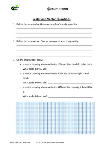 gcse physics scalar and vector quantities lesson plan presentation
