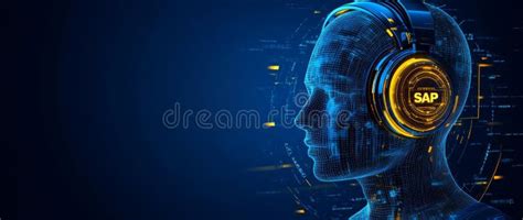 Sap Business Process Automation Software Illustrated As A Futuristic Ai Figure With Digital