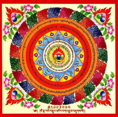 Jambhala Mantra Wheel Tibetan Mandala Tibetan Buddhism Buddhist