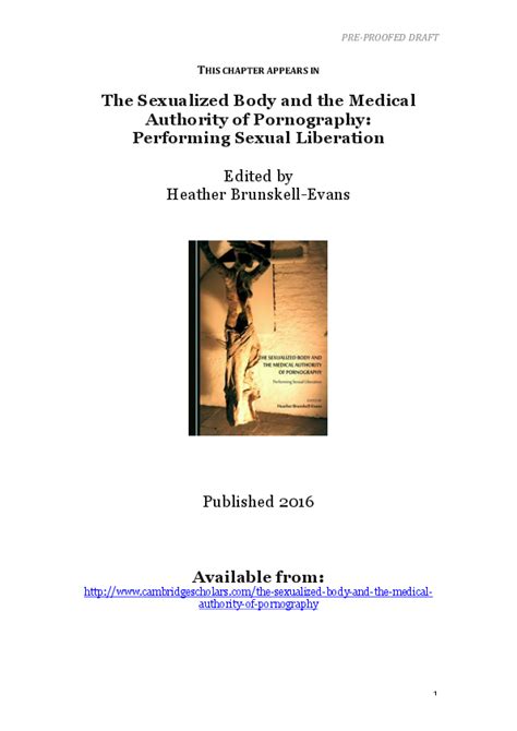 Pdf Prescribing Porn Sexology Sex Therapy And The Promotion Of