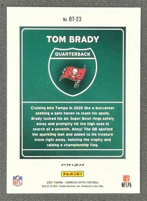 Tom Brady 2021 Donruss Optic Downtown 23 Pristine Auction