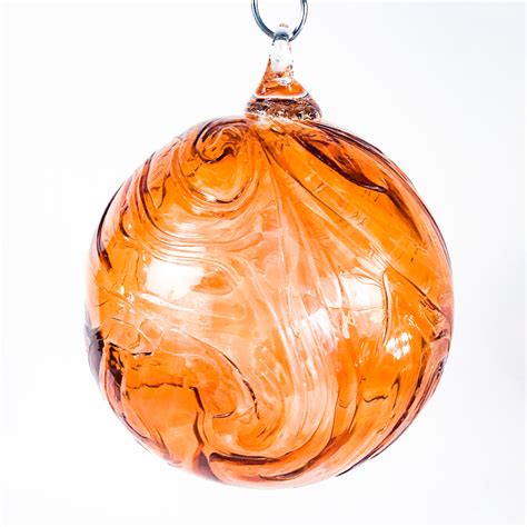 Large Rose Gold Swirl Glass Ball Raiford Gallery Inc