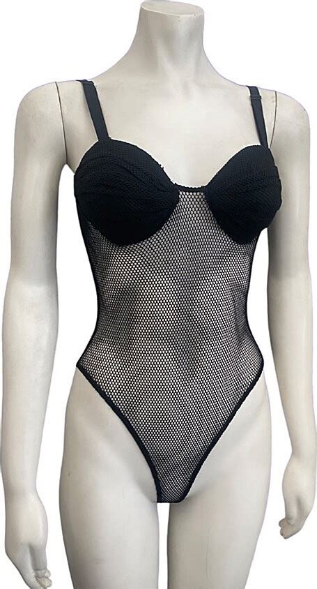 Busylady Baca And The Goods 1990s Vintage Mesh Cupped Bodysuit Selected