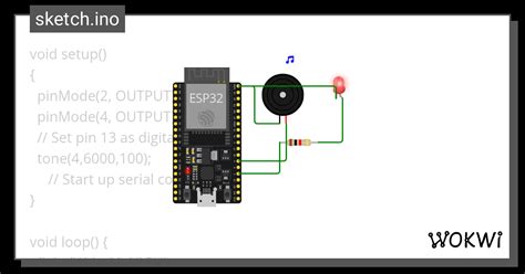 Led Buzzer Wokwi Esp32 Stm32 Arduino Simulator