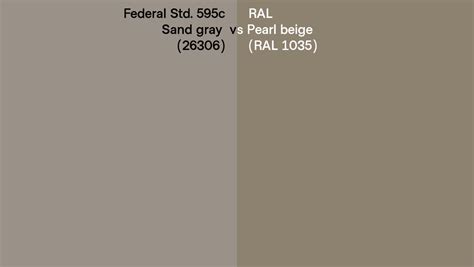Federal Std 595c Sand Gray 26306 Vs Ral Pearl Beige Ral 1035 Side