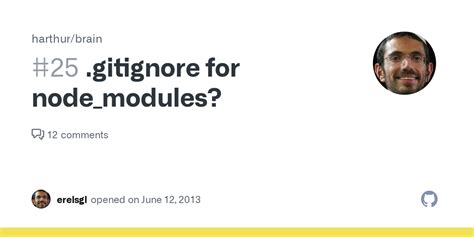 Gitignore For Node Modules Issue Harthur Brain GitHub