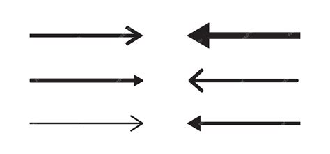 Premium Vector Arrow Long Straight Right Line Black Cursor Set