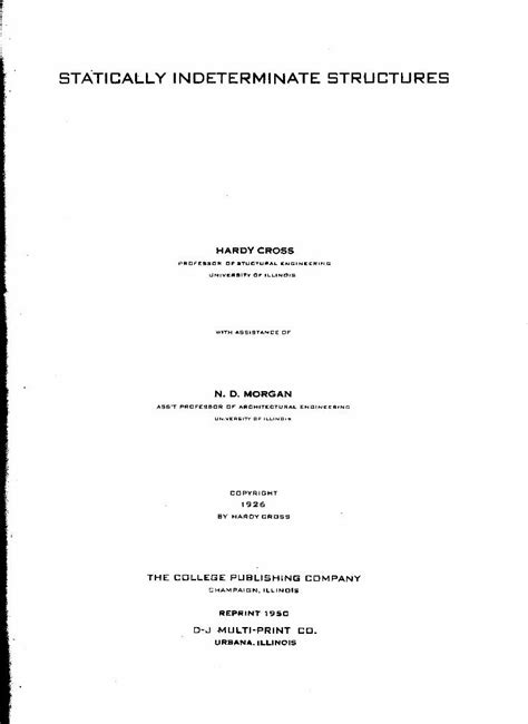 Pdf Statically Indeterminate Structures Dokumen Tips