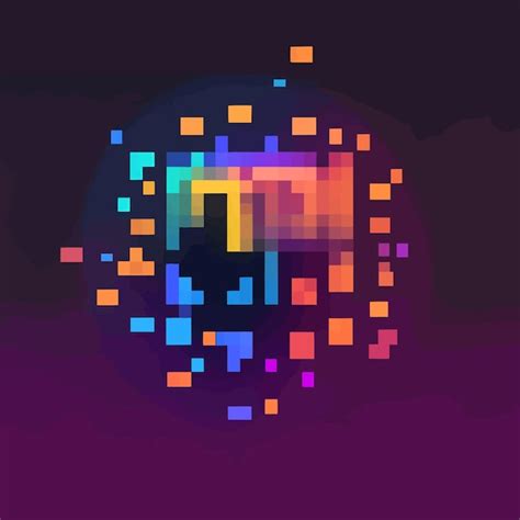 Un Logotipo Pixelado Vibrante Con Un Fondo De C Digo De Lenguaje De Programaci N Vector Premium