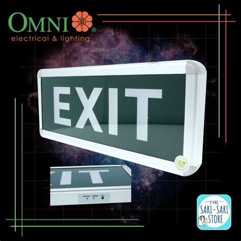 Omni Single Faced Exit Light Led Exit Sign Lamp Evacuation Indicator Light Fire Safety Exit