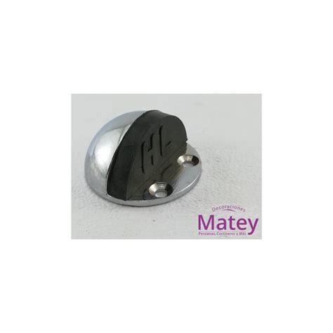 Tope Media Luna Color Cromo Para Piso