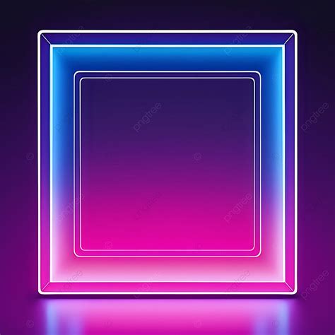 Vivid Neon Square Lighting Effect Background Light Neon Frames
