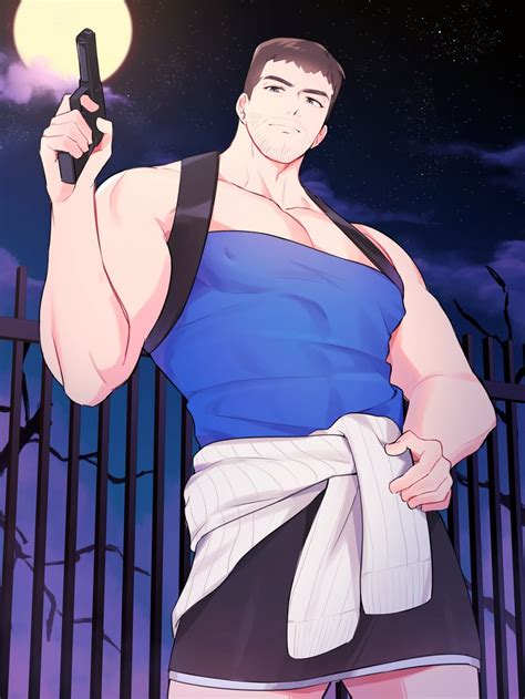 Chris Redfield Resident Evil Drawn By Hirusuhi Danbooru