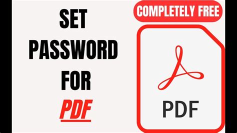 How To Protect PDF File With Password Without Using Adobe Acrobat YouTube